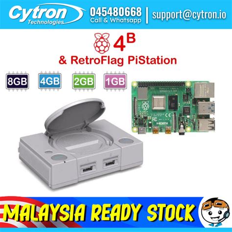 retroflag pistation case with raspberry pi 4 model b bundles shopee
