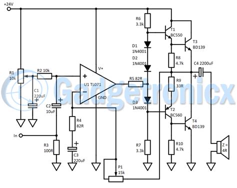Class A Power Amplifier Circuit Diagram