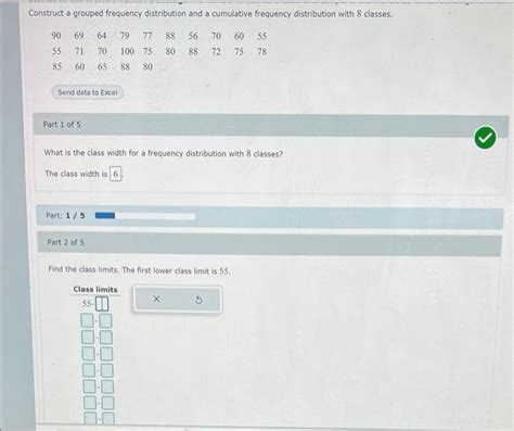 solved find the class limits the first lower class limit is