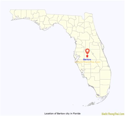Map Of Bartow City Florida