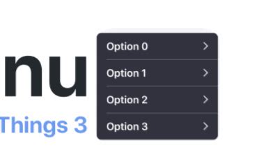 An IOS Context Menu UI Inspired By Things