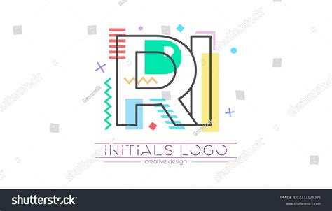 Letters R Merging Two Letters Initials Stock Vector Royalty Free 2232129371 Shutterstock