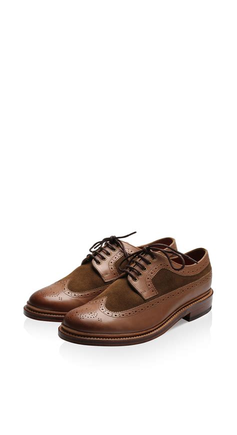 Grenson Sid Walnut Calf Snuff Suede Brogue Maketh The Man Mens
