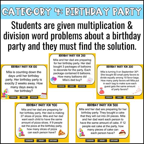 Multiply And Divide Word Problems Game Show For 3rd Grade Math Review Fun In 5th Grade And More