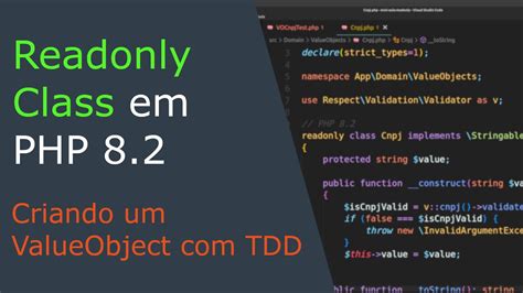 Criando Um Valueobject Usando Readonly Class Com Tdd No Php 82 Youtube