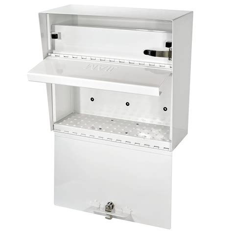 Mail Boss Wall Mount White Metal Large Lockable Mailbox 7169 Sansujyuku