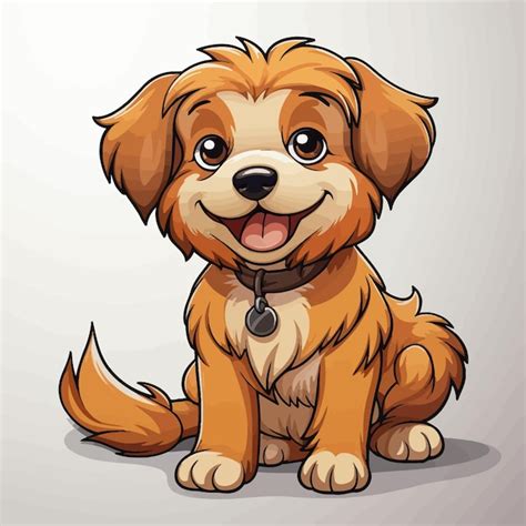 작은 귀여운 강아지 그림 프리미엄 Ai 생성 벡터