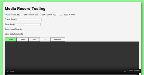 Voice Activity Detection Examples Codesandbox
