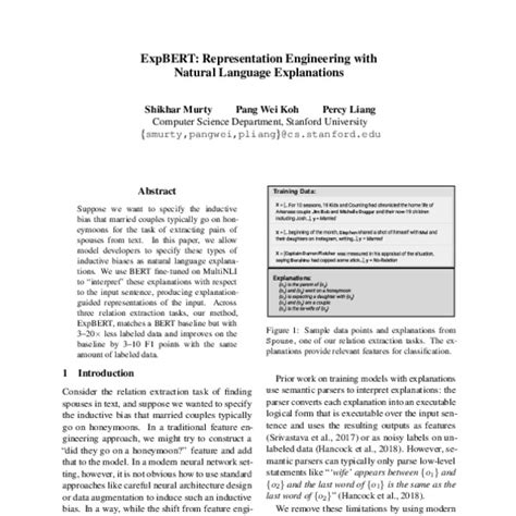 Expbert Representation Engineering With Natural Language Explanations Acl Anthology