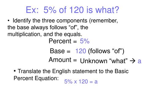 Ppt And The Basic Percent Equation Powerpoint Presentation Free