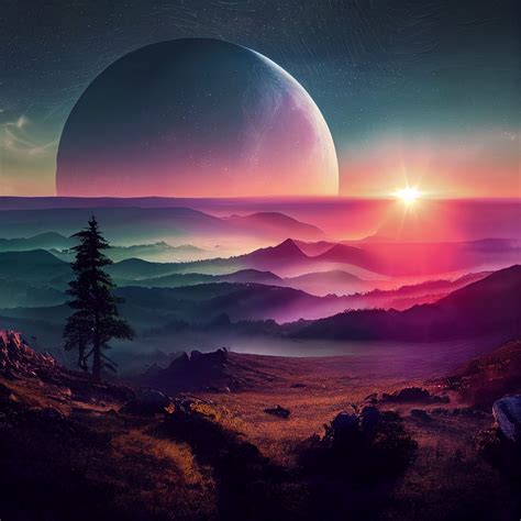 Exoplanet Exomoon Landscape Xviii By Spectral Genesis On Deviantart