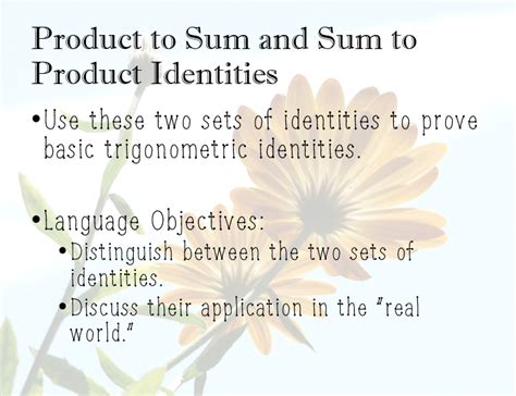 Product And Sum Identities I