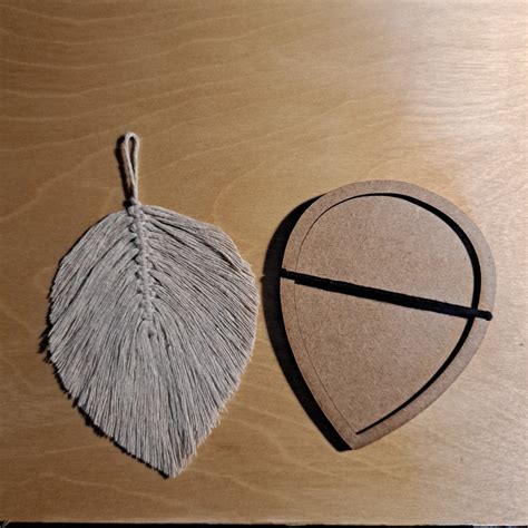 Macrame Feather Leaf Template Jig For Perfect Cutting And Etsy
