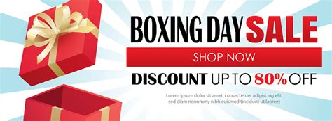 빨간 선물 상자 광고 포스터 템플릿복싱 일 판매 전단지 배너 크리스마스 시즌 상품 할인에 사용하실 수 있습니다 12월에 대한 스톡 벡터 아트 및 기타 이미지 Istock