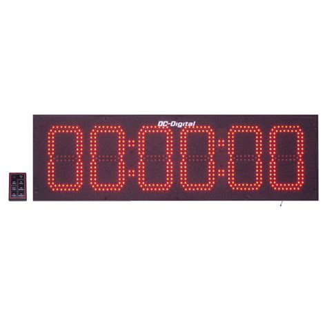DC 806UTW 8 0 Inch LED RF Wireless Controlled Count Up Countdown Timer Time Of Day Clock