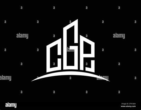 Letter Cgp Building Vector Monogram Logo Design Template Building