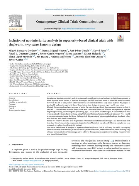 Pdf Inclusion Of Non Inferiority Analysis In Superiority Based