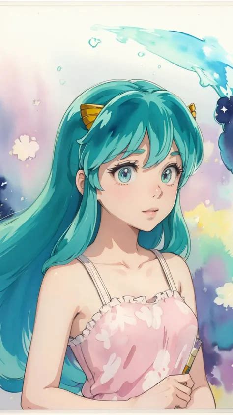 사람의 근접 사진으로 파란색 머리와 드레스를 착용하고 있습니다 Seaart Ai