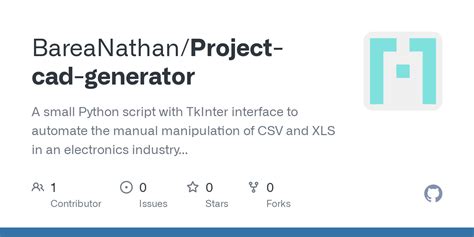 github bareanathan project cad generator a small python script with
