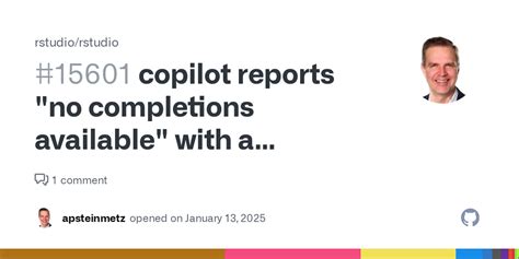 Copilot Reports No Completions Available With A Previously Saved Qmd File · Issue 15601