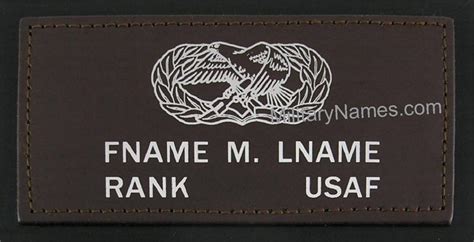 Navy Flight Jacket Name Patch