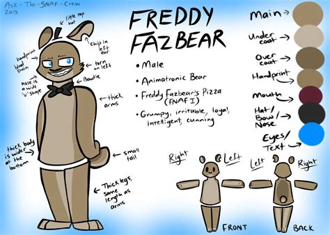 Freddy Fazbear Reference By Ask The 5naf Crew On Deviantart