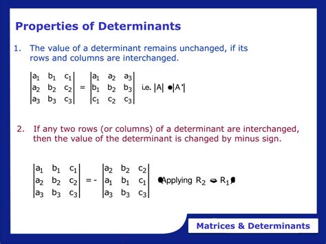 Ppt Chapter 1 Matrices And Determinants Powerpoint Presentation Id