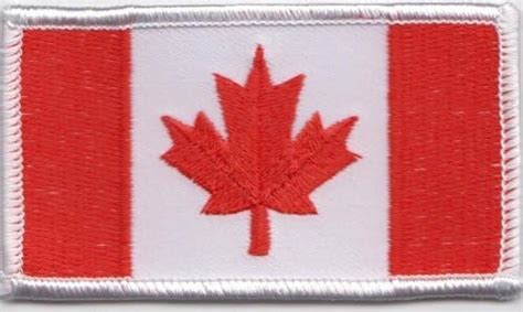 1000 Flags Canada Flag Rectangular Embroidered Patch A208