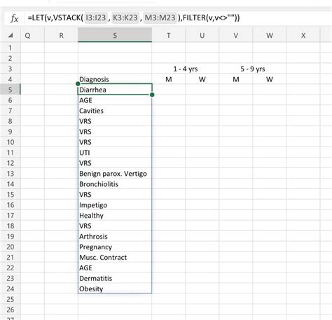 How To Create A Single List Of Items Removing Duplicates And Blanks