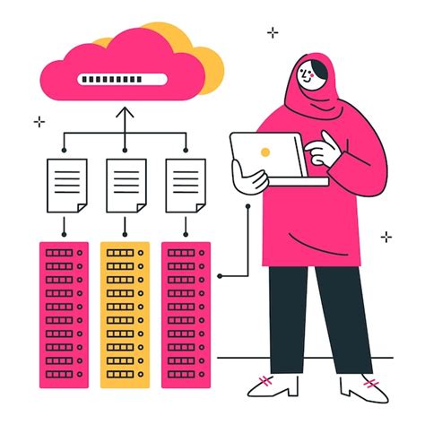 백업 개념 일러스트레이션 무료 벡터