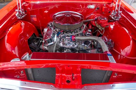 Old Vintage Retro Upgraded Classic Car Engine Stock Image Image Of