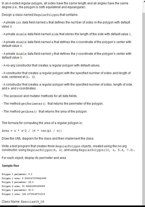 Solved In An N Sided Regular Polygon All Sides Have The Same Length And All Angles Have The