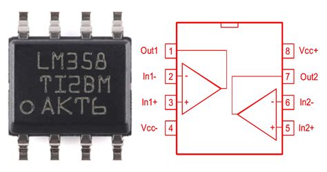 Lm358 Op Amp Pinout Circuit And Equivalent Kasuo