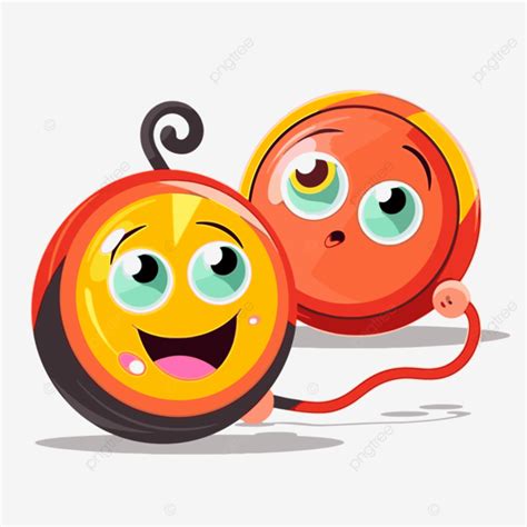 Yoyo Clipart Cartoons Cartoon Red And Yellow Yoyo In Close Together