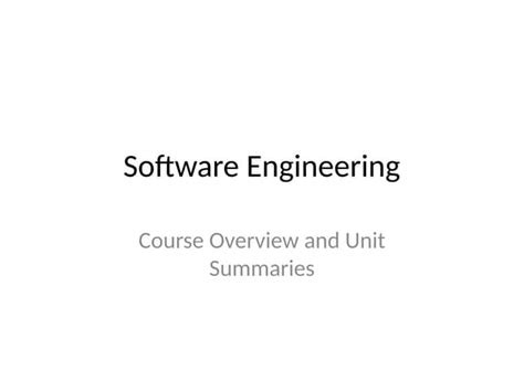 Detailed Software Engineering Presentation Pptx