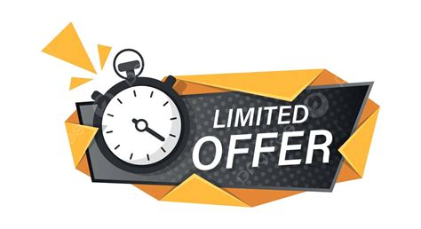 Limited Time Offer With Alarm Clock Icon On Isolated Background Vector