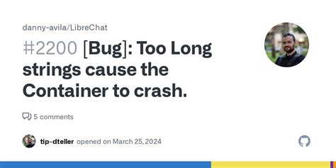 Bug Too Long Strings Cause The Container To Crash · Issue 2200