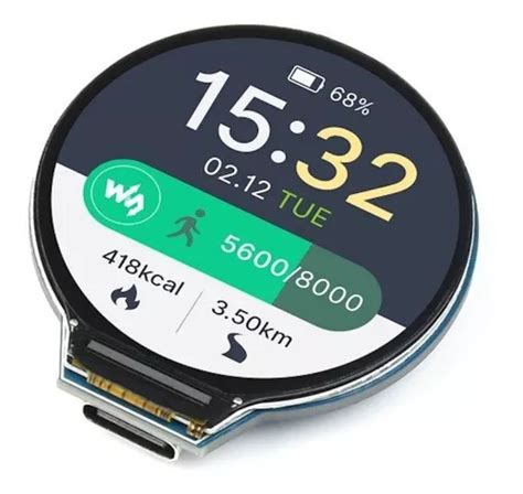 Raspberry Pi Pico Rp2040 Lcd Pantalla Ips Circular Mcu Usb C Envío Gratis