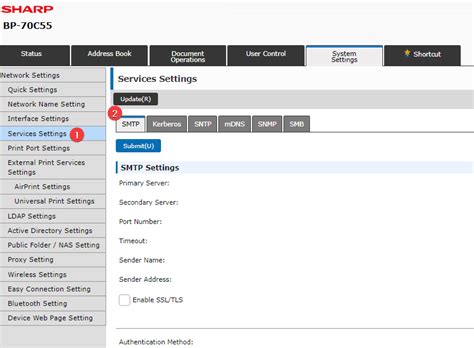 how to setup scan to email on sharp novatech