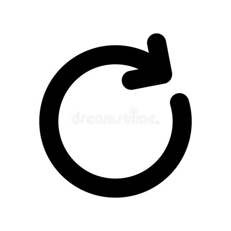 Repeat Black Glyph Ui Icon Stock Vector Illustration Of Filled 251938448