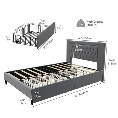 Velet Upholstered Headboard Storage Bed Frame Bed Bath And Beyond