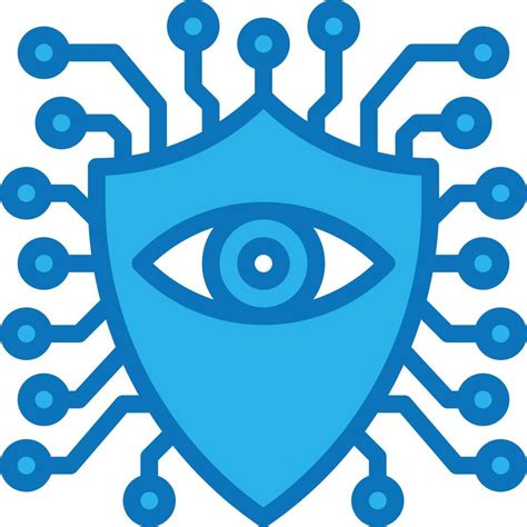 Security Safety Ai Artificial Intelligence Blue Icon 14356901 Vector Art At Vecteezy