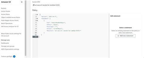 Make Bucket Public Upload File To Aws S3 Through Aws Lambdagolang