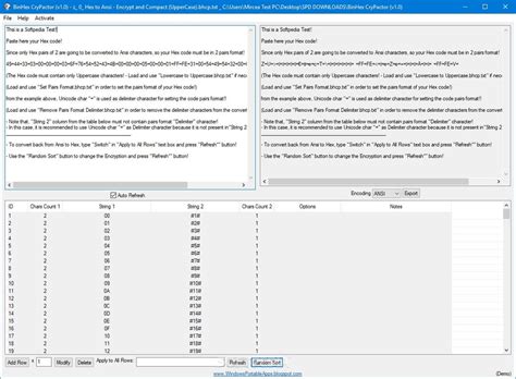 Binhex Crypactor Manipulate Binary And Hexadecimal Strings Rwindowsportableapps