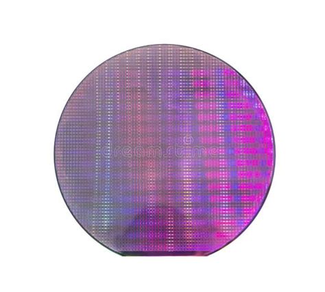 Semiconductor Wafer Disk Made Of Silicon Isolated Stock Image Image