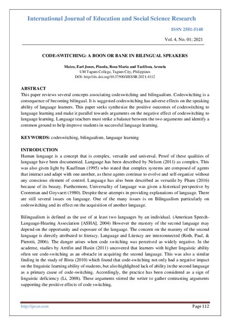 code switching and code mixing research paper