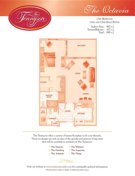 Floor Plans Of Units The Tennyson A Condominium