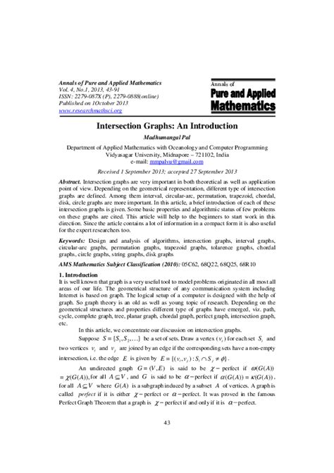 pdf intersection graphs an introduction