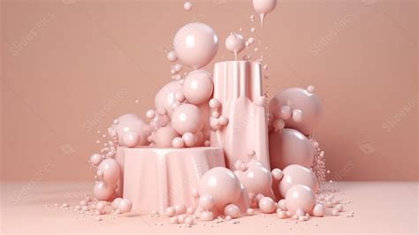 Pink Bubbles In 3d Powerpoint Background For Free Download Slidesdocs