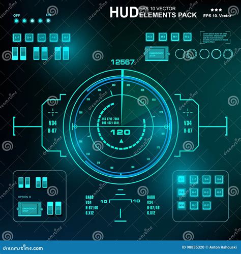 Futuristic Virtual Graphic Touch User Interface Hud Stock Vector Illustration Of Infographic